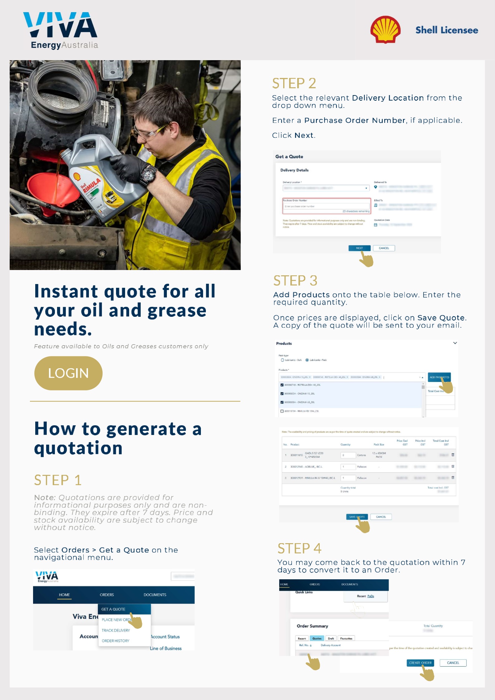 How to Generate a Lubricants quotation?