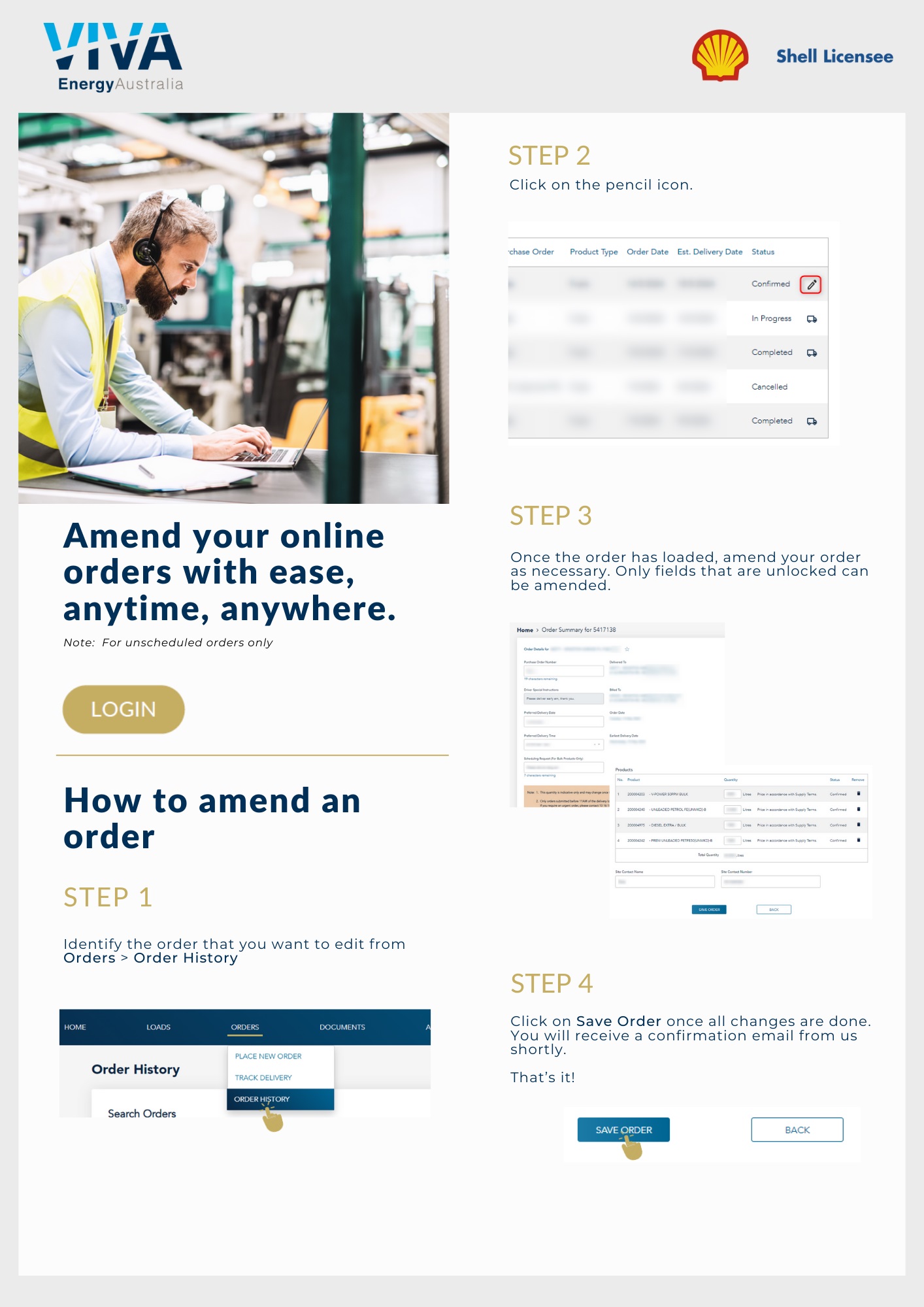 How to Edit and Amend an Order